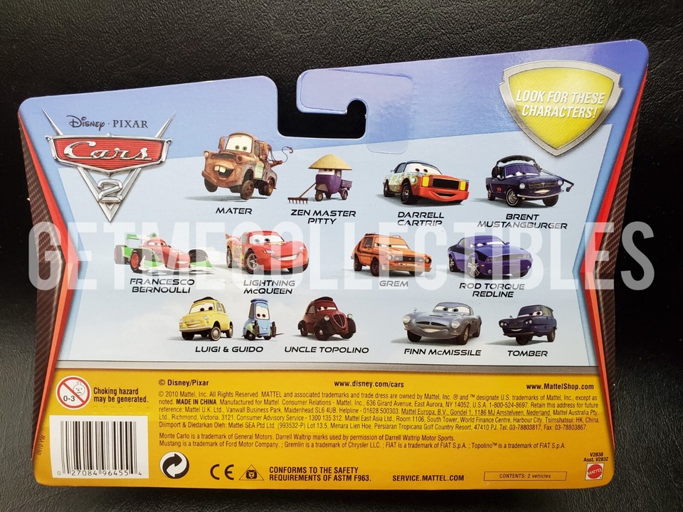 DISNEY PIXAR CARS FINN MCMISSILE TOMBER 2 PACK PC SAVE 6% GMC | eBay
