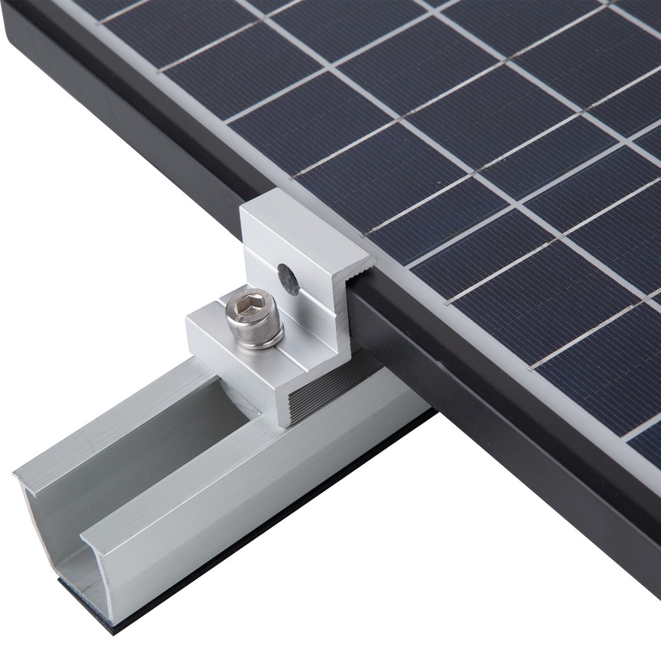 Solar Panel Mounting Rail Brackets Connector Kit for Metal/Tin/Flat ...