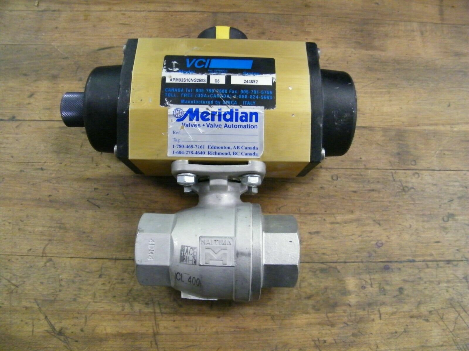 VCI APM03S10NG2BIS ACTUATOR FLOW CONTROL STAINLESS THREADED NPT VALVE ...