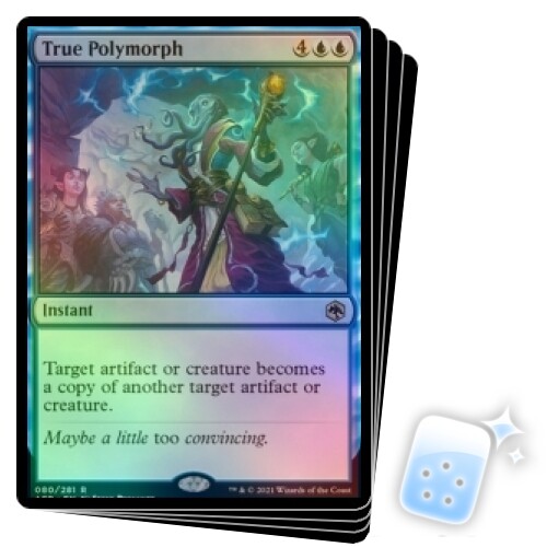 FOIL TRUE POLYMORPH X4 Adventures In The Forgotten Realms AFR Magic MTG ...