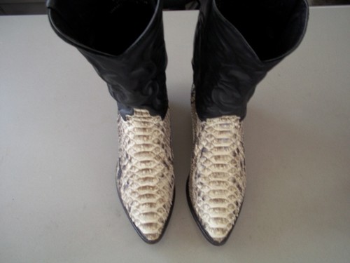 Python Snake Skin Western Cowboy Boots | eBay