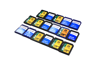Lot Of 17 Lexar SanDisk 128MB MEGABYTE SD Camera Memory Cards | eBay