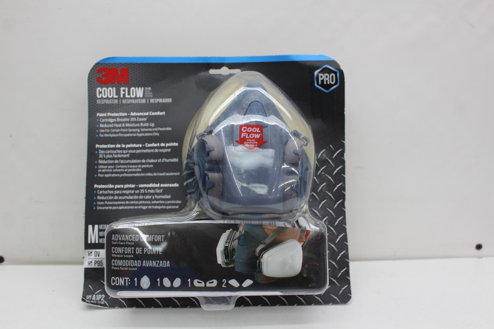 3M Professional Paint Respirator - Size Medium, 4 packs/case (7512PA1-A ...