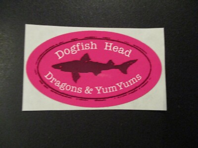DOGFISH HEAD Dragons Yum Yums STICKER decal craft beer dog fish brewing ...