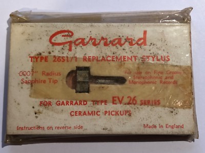 Original Stylus Needle GARRARD Type EV26 / 26S1/1 | eBay