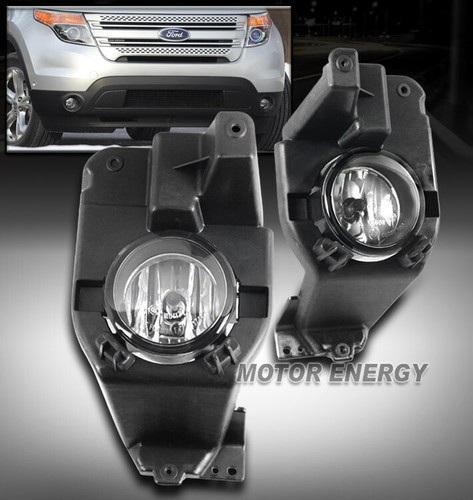 11-15 FORD EXPLORER BUMPER FOG LIGHTS LAMP CHROME W/BRACKET+BULB LEFT ...