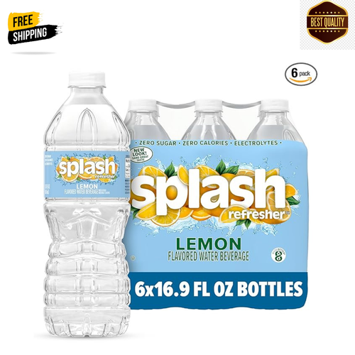 Splash Refresher Lemon Flavored Water, 16.9 Fl Oz, Plastic Bottle Pack ...