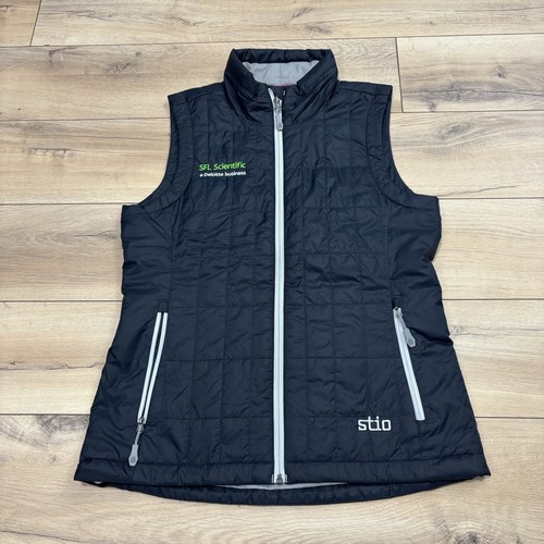 Stio Vest Womens Small Black Puffer Primaloft Zip Up Lightweight ...