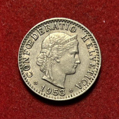 Switzerland 20 Rappen 1953 B Copper-Nickel Coin KM#29a T6263 | eBay