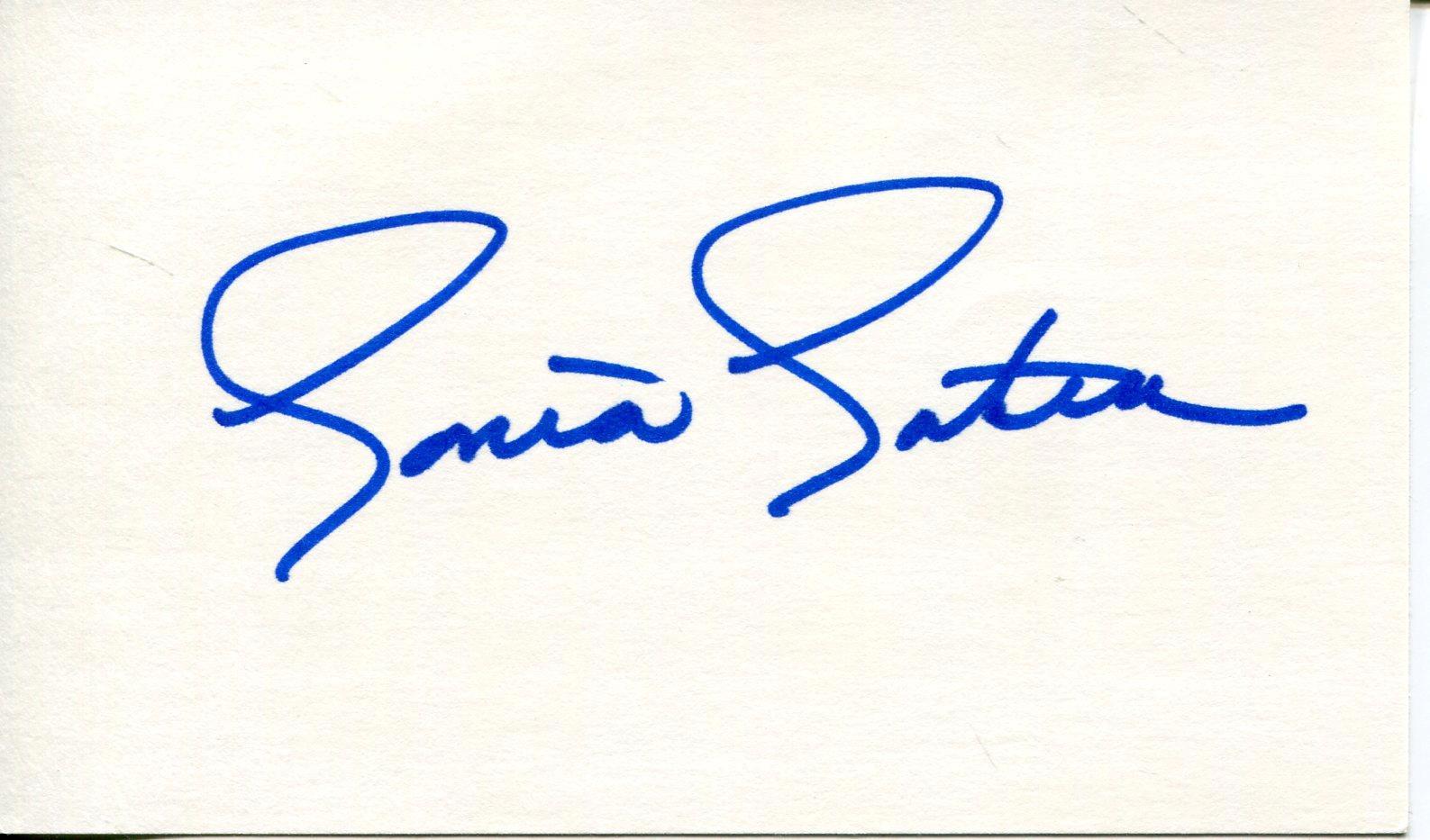 Sonia Satra Autograph Signed Card Actress Baywatch Intrepid The Guiding ...