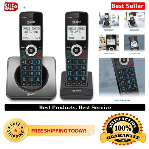Long Range DECT 6.0 Cordless Home Phone with 2" Backlit Screen ...