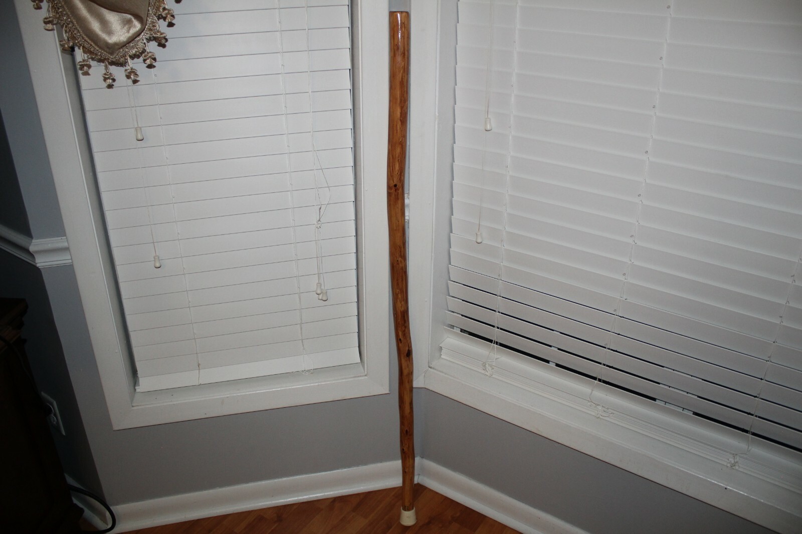 Handmade Walking Stick Cedar Wood Light Brown Color - Gem