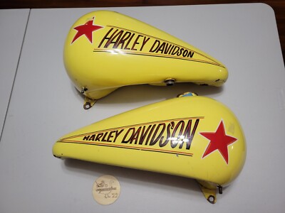 36-85 Harley Davidson 5 Gallon Split Gas Tanks Fuel Fat Bob Shovelhead ...