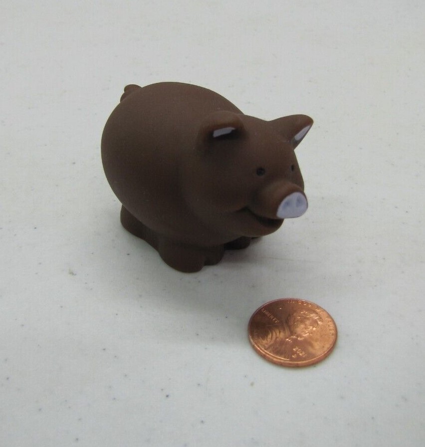 Plastic BROWN FARM PIG PIGGY Farm Nativity Barn for Fisher Price Little ...