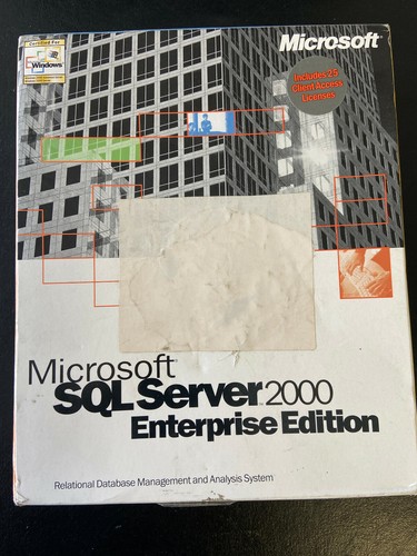 Microsoft SQL Server® 2000 Enterprise Edition (25 Client/s, 1 Server/s) for sale online | eBay