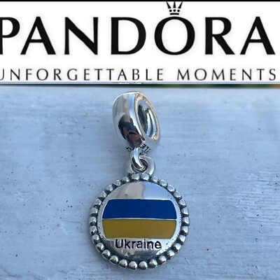 Rare Pandora Exclusive Country of Ukraine Flag dangle charm | eBay