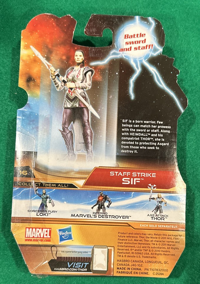 Hasbro Staff Strike Sif Figure The Mighty Thor #16 Marvel Universe | eBay