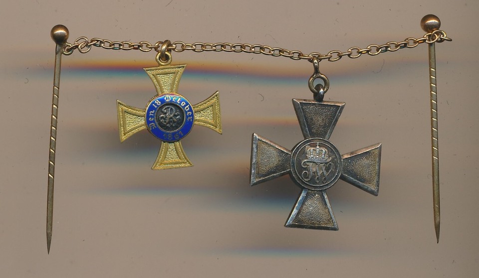 WW1 WW2 German miniature chain prussia medal badge Wehrmacht pin award ...