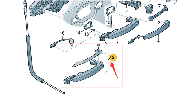 Genuine Exterior Door Handle Left for AUDI A6a7a8 11-14 4h0837205b Gru ...