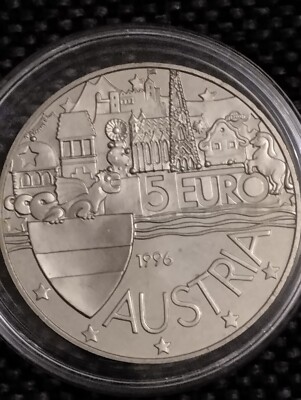 5 Euro 1996 Österreich . 1000 Jahre Österreich 1996 ca 38mm | eBay