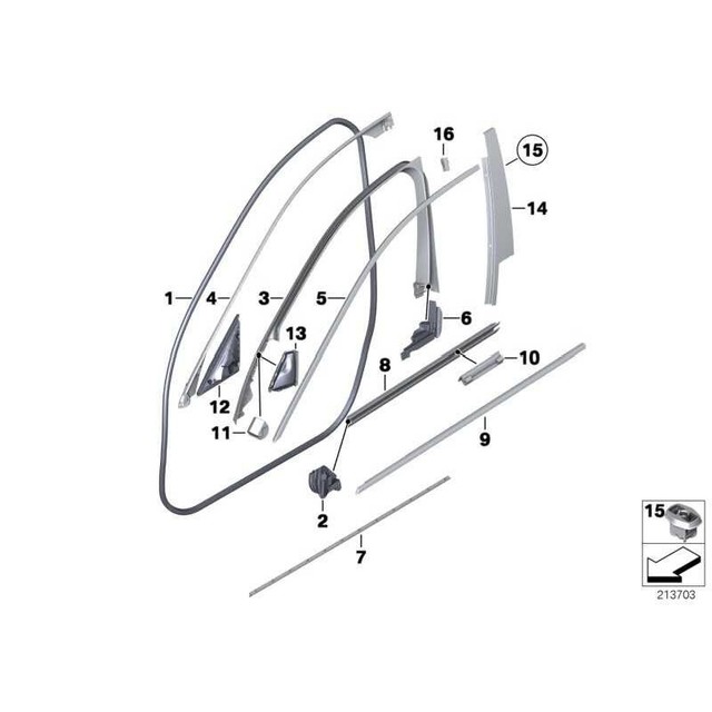 BMW F10 M5 Abdeckung Fensterrahmen Tür vorne links 51337182011 online ...