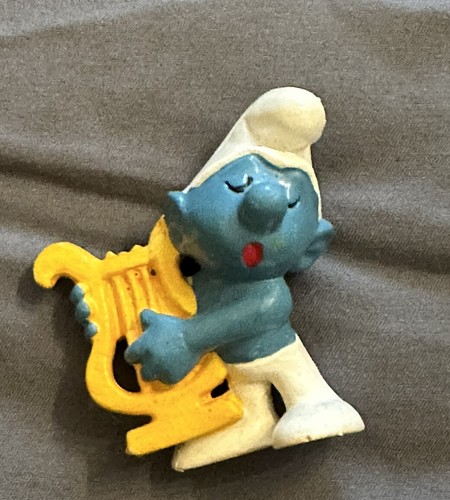 schtroumpf HARPE Jaune Musicien Pvc No Toxico Sans tampon TBE | eBay