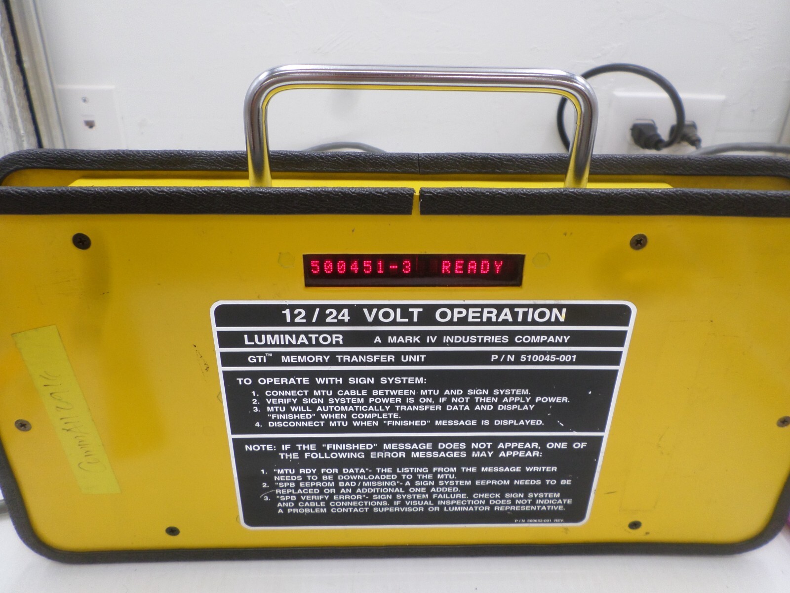 One Surplus Luminator 510045-001 Bus Destination Sign MTU Message ...