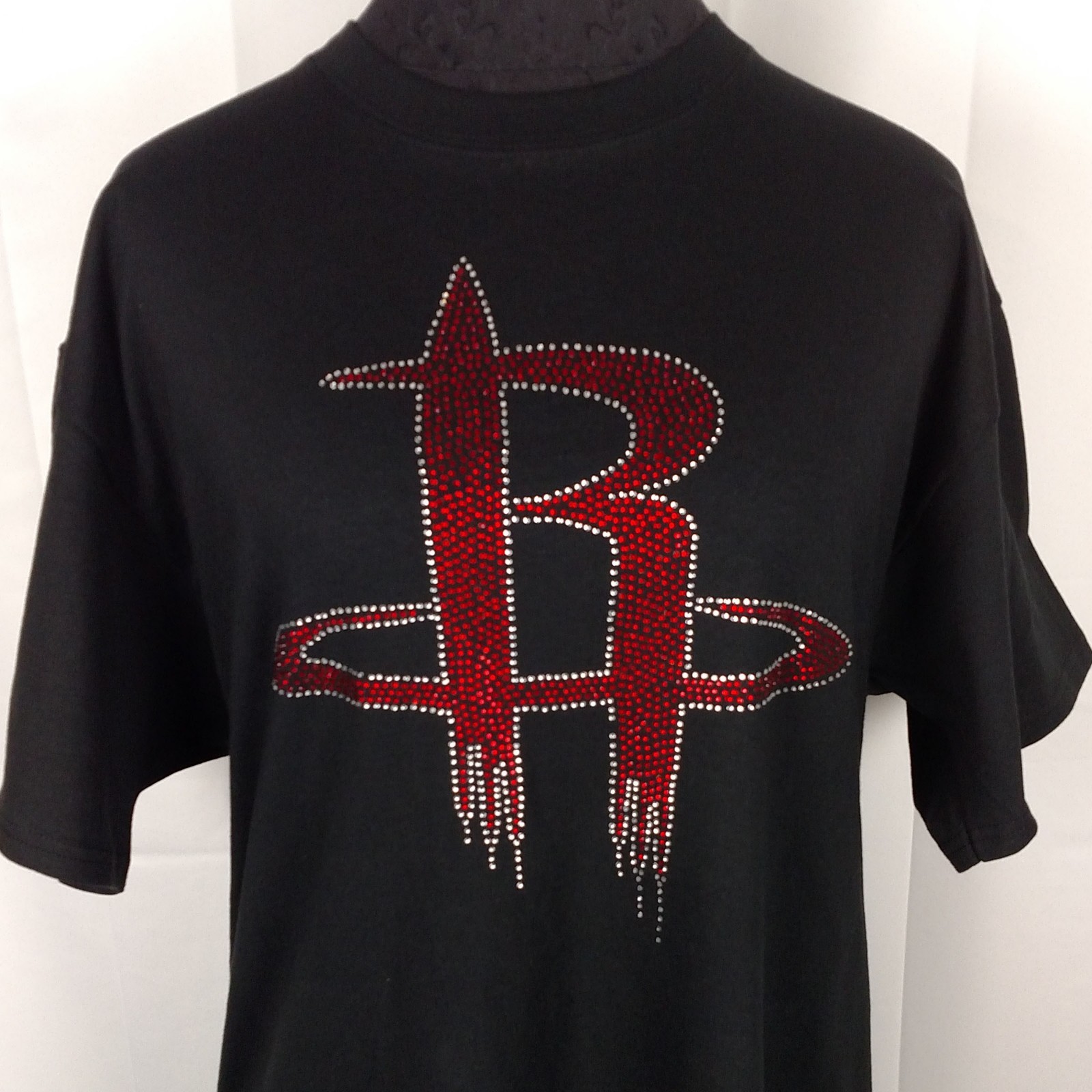 Women's Houston Rockets Rhinestone Basketball T Shirt bling Ladies | eBay