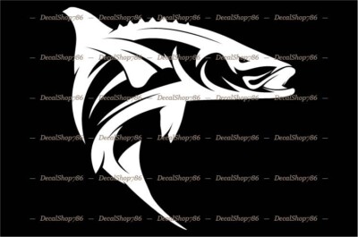COBIA Fish Silhouette - Outdoors Sports - Vinyl Die-Cut Peel N' Stick ...