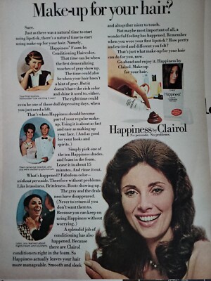 1972 Happiness Clairol Hair color Make up for your hair Vintage Ad | eBay
