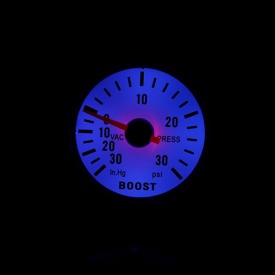 2" 52mm Universal Car LED Light PSI Turbo Boost Vacuum Pressure Gauge ...