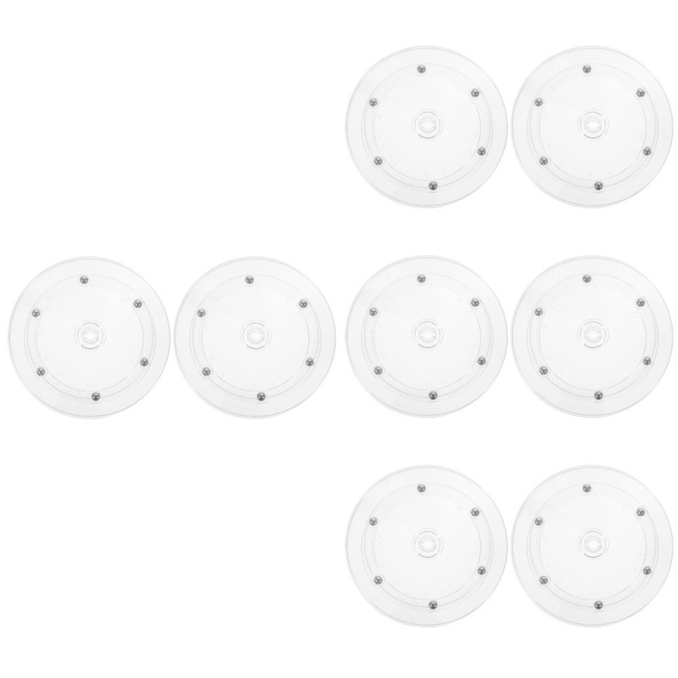 2Pcs Rotating Turntable Desktop Turntable Clear Turntable Spice ...