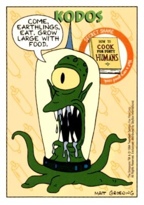 1994 Skybox Simpsons Series 2 Character Cards Kodos #S 38 | eBay