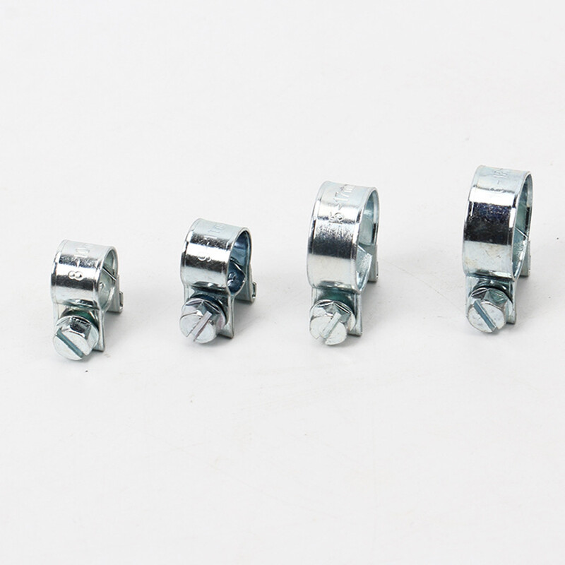 10Pcs Car Fuel Hose Clips Set Mini Carbon Steel Air Hose Clamp Petrol ...