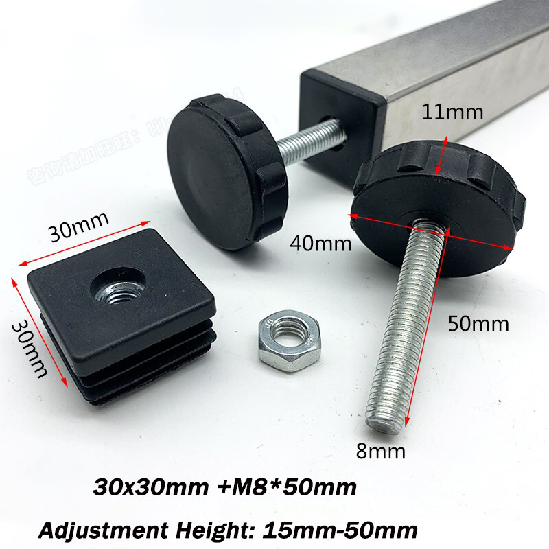 M8 Adjustable Leveling Glide Feet Furniture Table Chair Legs Pad Mat ...