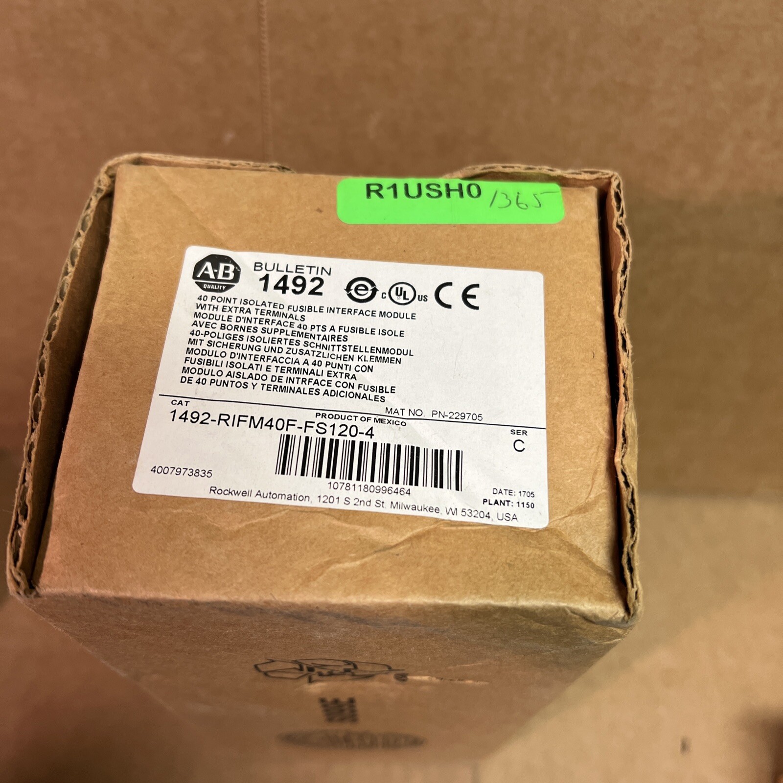Allen-Bradley 1492-RIFM40F-FS120A-4 Interface Module Digital 40 Pins ...