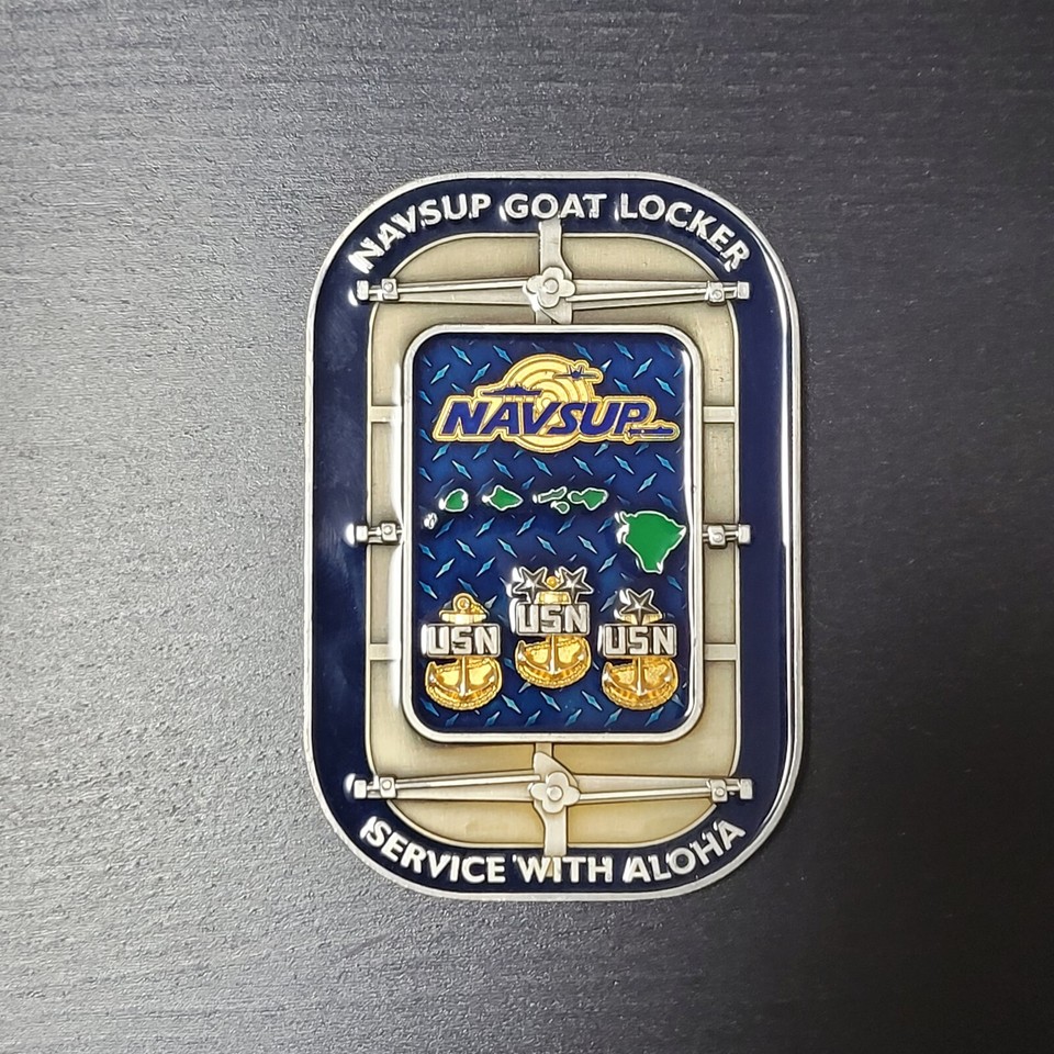 US Navy Chief Mess CPO Challenge Coin NAVSUP Hawaii Coin | eBay