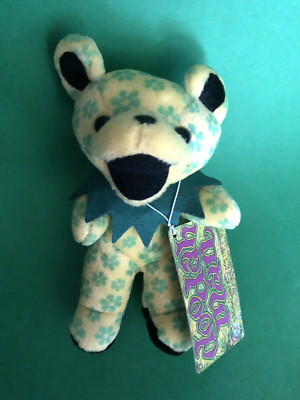 Grateful Dead Plush Bean Bear DOODAH MAN Yellow Green Flowers GUC with ...