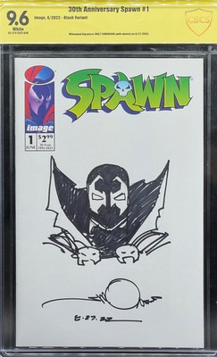 30th Anniversary Spawn #1 Walt Simonson Sketch Cover CBCS 9.6 Yellow ...