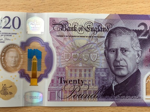 Bank Of England £20 Banknote, 2024, King Charles, Polymer, Uncirculated ...