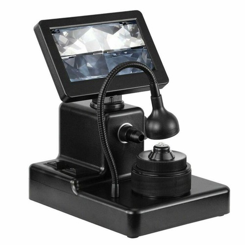 4.3Inch LCD HD Screen Diamond Girdle Code Viewer Microscope 50X-1000X ...