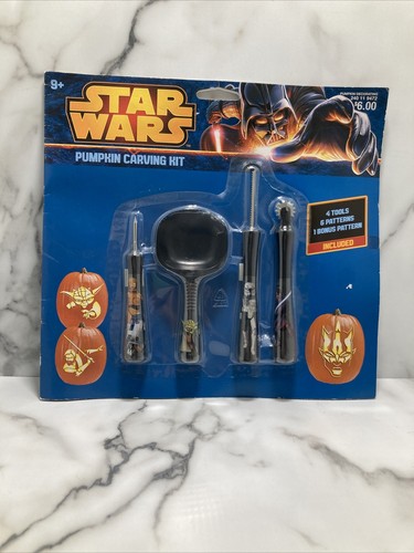 STAR WARS PUMPKIN CARVING KIT Tools Patterns Halloween Jack O' Lantern ...