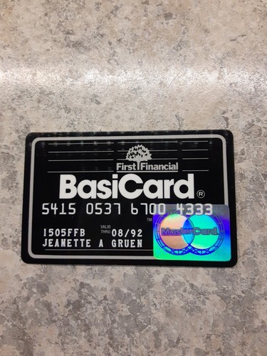 Expired First Financial BasiCard MasterCard Credit Card Expired 1992 | eBay