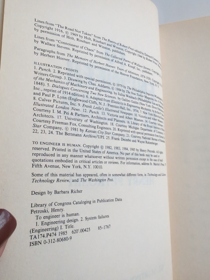 To Engineer Is Human: The Role of Failure in Successful Design by ...