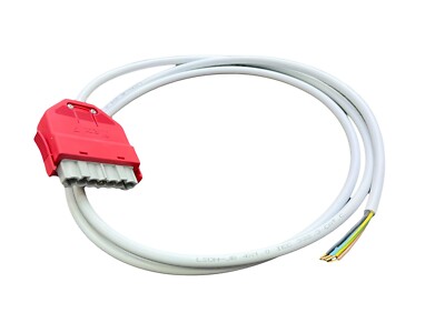 FLEX 7 Connector Plug Pre Wired 4 Core LSHF 1.00mm x 2M Red Female ...