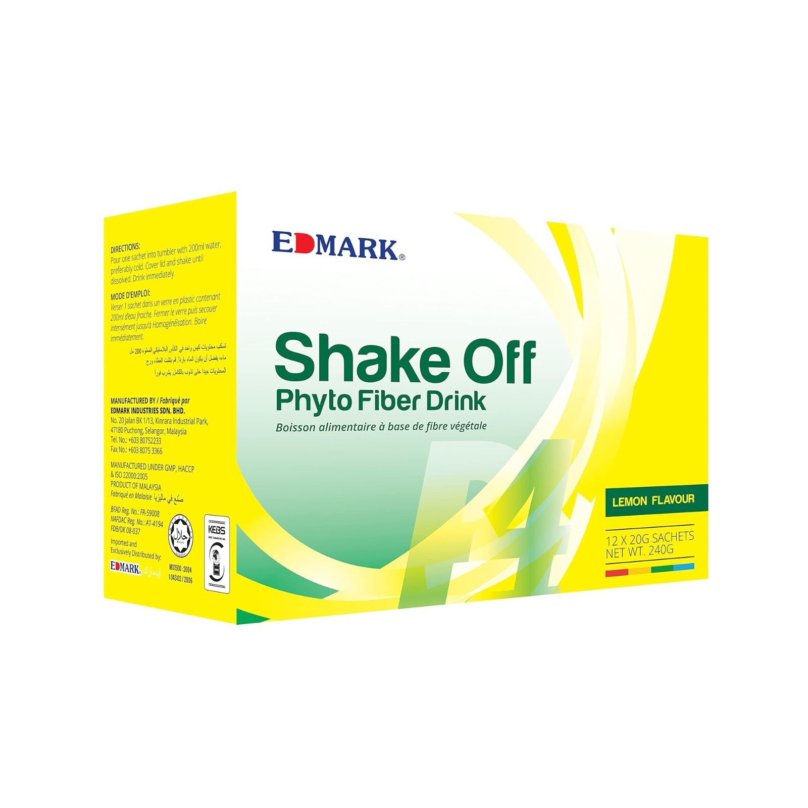 1-10 Box Edmark Shake Off Phyto Fiber Lemon Deep Detox Body Slimming ...