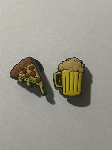 New Authentic CROCS - JIBBITZ™ SHOE CHARMS~Pizza Slice & Beer Mug~New ...
