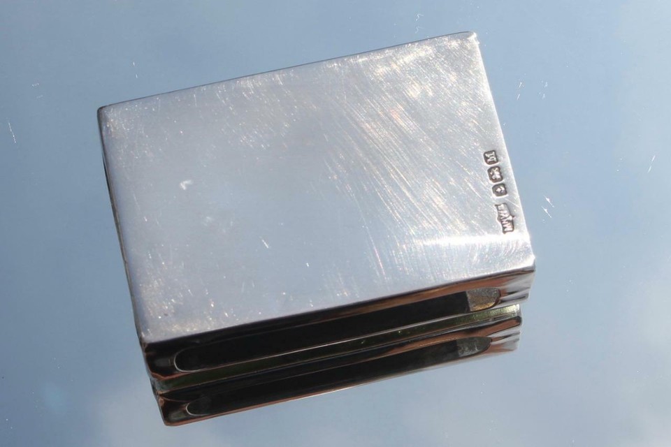 ORIENT LINE SS ORONTES SOLID SILVER MATCH BOX COVER C1936 SOLD ONBOARD ...