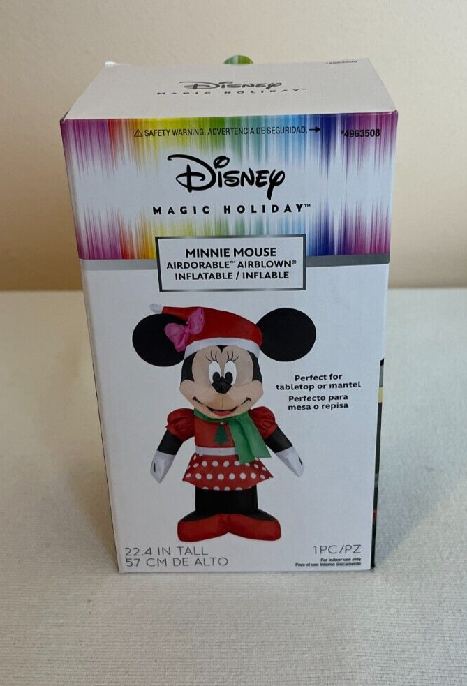 Minnie Mouse 20.8" Tall Inflatable Disney Magic Holiday New Blow Up | eBay