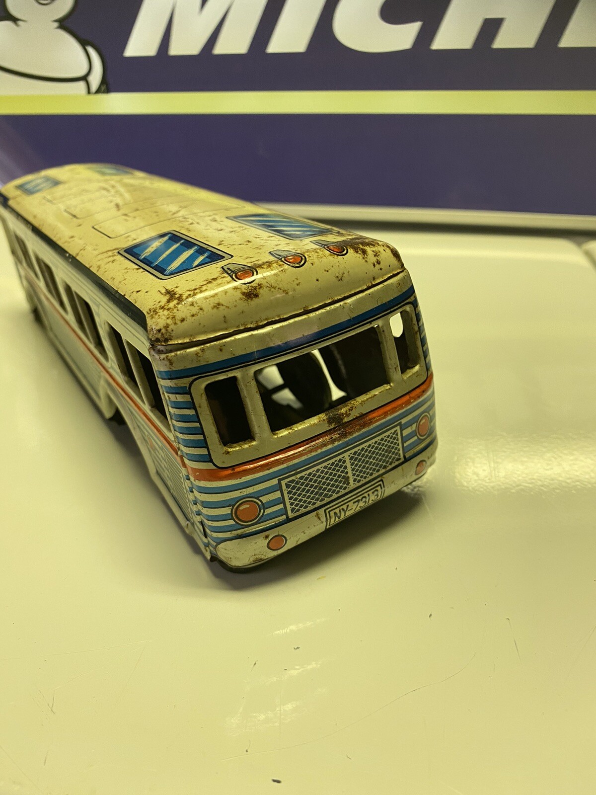 Lot of 2 Tin Litho Friction Greyhound Buses 50s World Fair / 60s ...